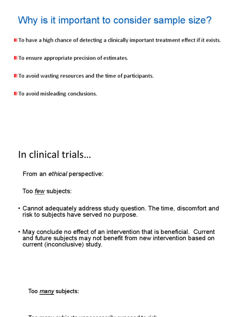 Why Is It Important To Consider Sample Size? | PDF | Correlation And ...