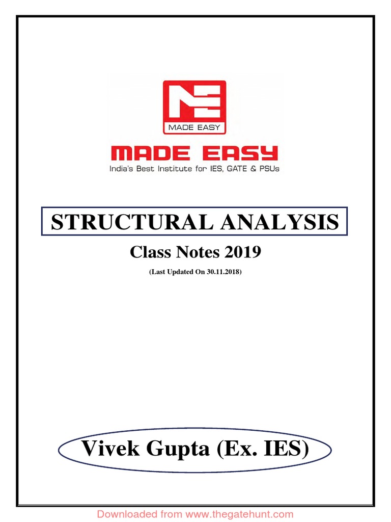 Structural Analysis Notes | PDF | Fluid Dynamics | Structural Analysis