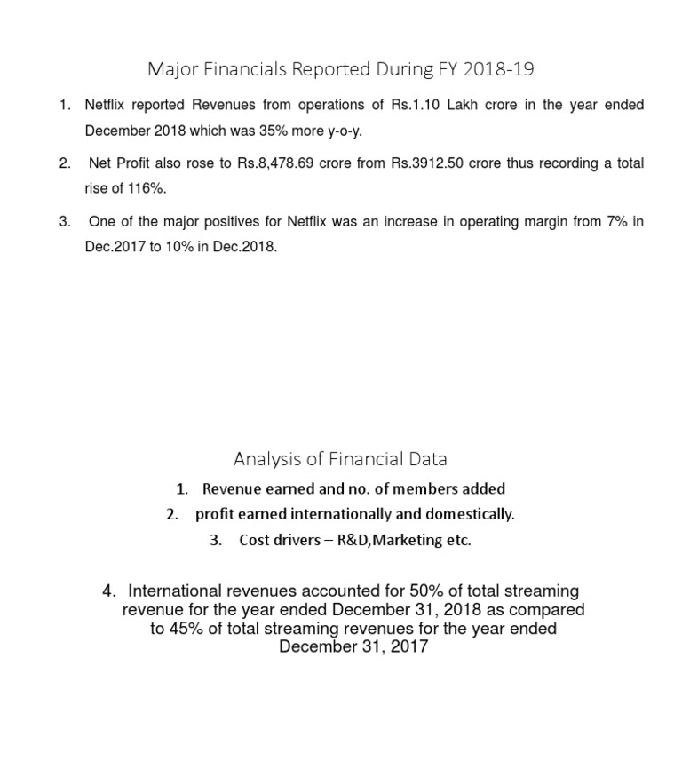 Netflix Annual Report Analysis | PDF | Business
