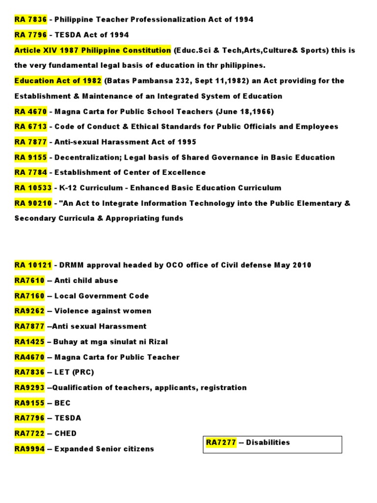 Republic Acts | PDF | State School | Schools