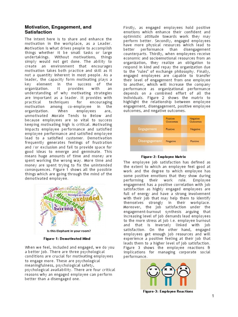Motivation, Engagement, and Satisfaction: Figure-2: Employee Matrix ...