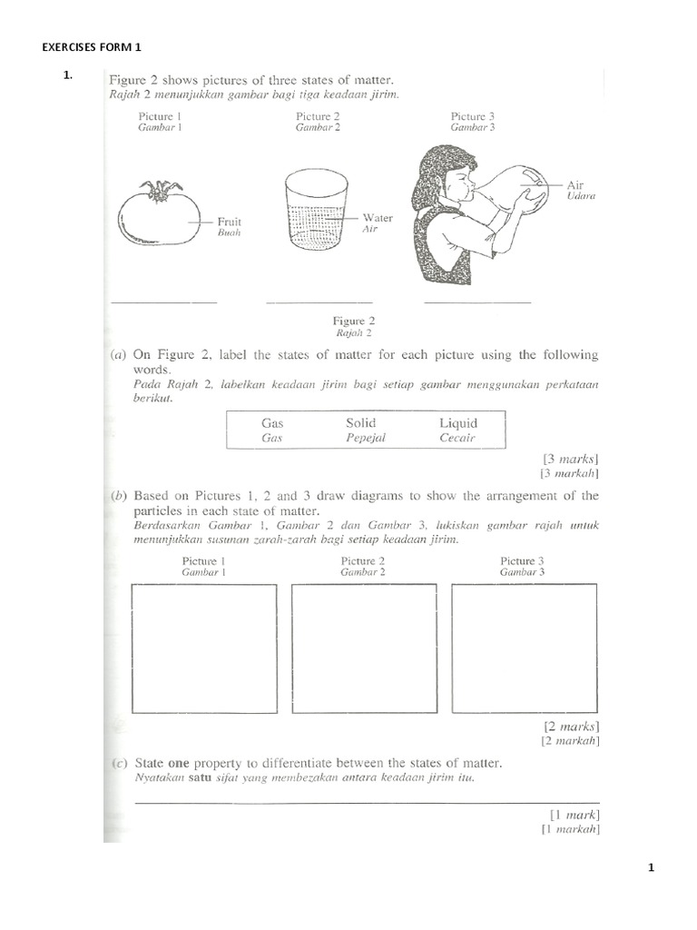 Exercises Form 1 | PDF
