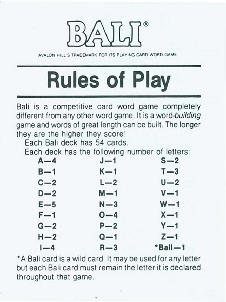 Bali Rules PDF | PDF