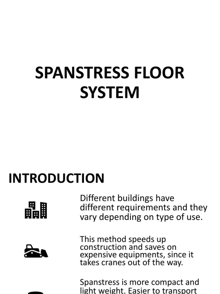 Spanstress Floor System | PDF | Prestressed Concrete | Precast Concrete