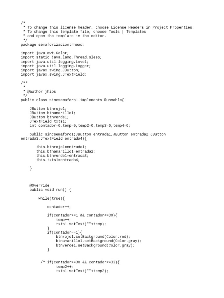 Codigo Semaforo 1 | PDF | Computación concurrente | Programación de ...