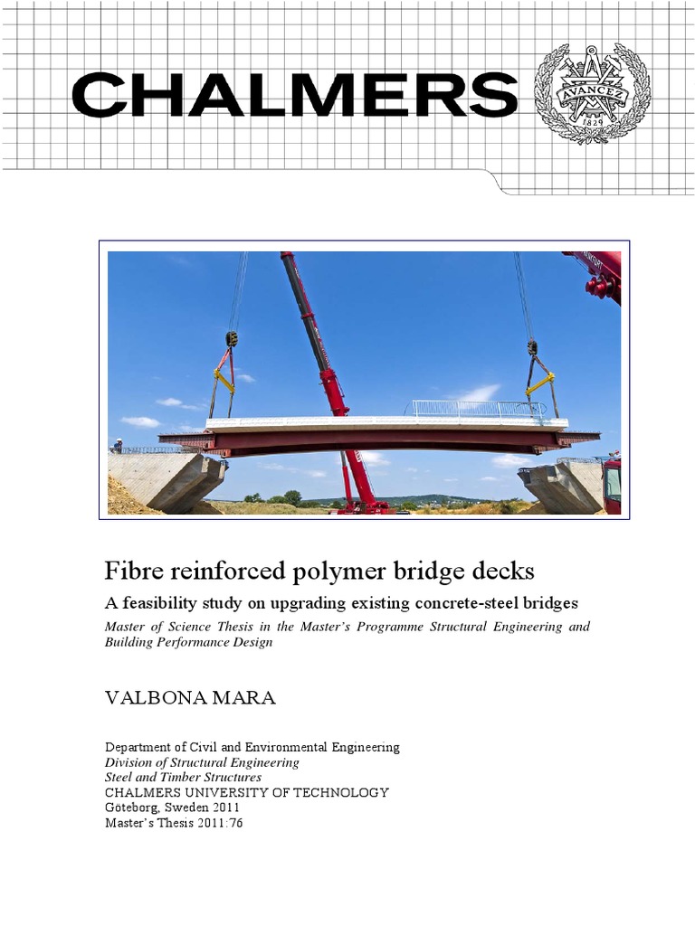 Fibre Reinforced Polymer Bridge Decks: Valbona Mara | PDF | Fibre ...