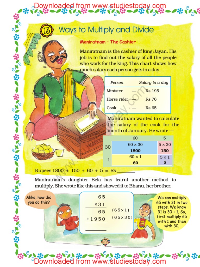 NCERT Class 5 Maths Ways To Multiply and Divide | PDF | Salary | Business