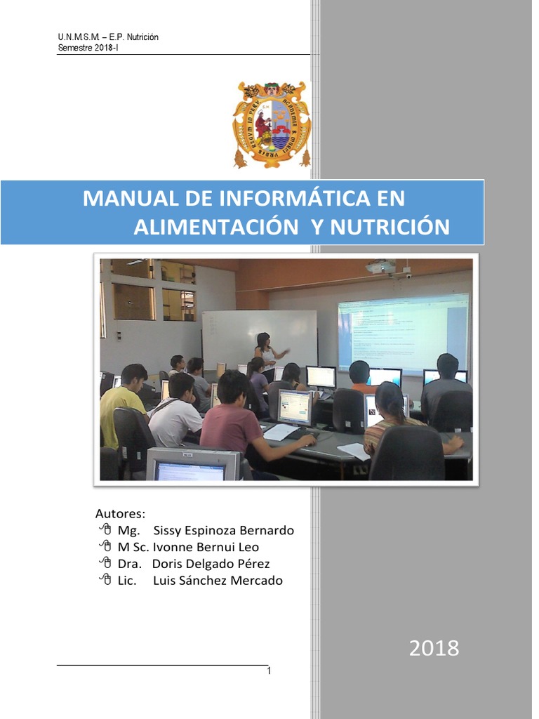 Manual de Informatica 2018 | PDF | Hoja de cálculo | Libreria digital