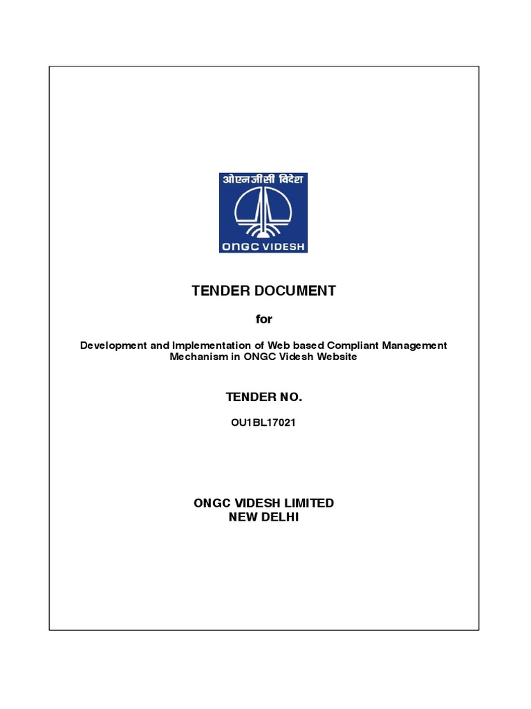 ONGC Tender Template | PDF | Value Added Tax | Taxes
