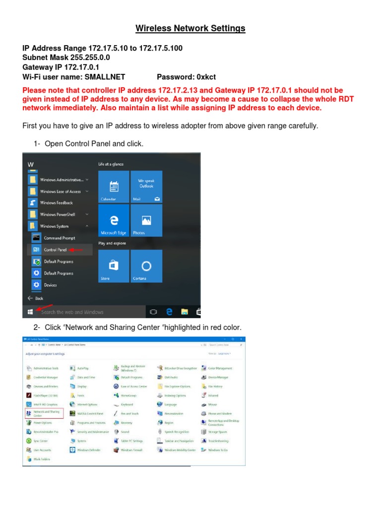 Wi-Fi Settings & TEKTERM Installation Process | PDF | Ip Address | Internet Protocol Suite