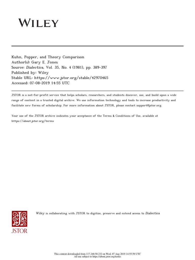 Kuhn Popper | PDF | Karl Popper | Paradigm