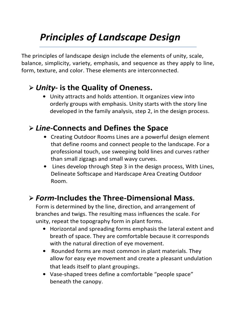 Principles of Landscape Design | PDF | Color | Landscape
