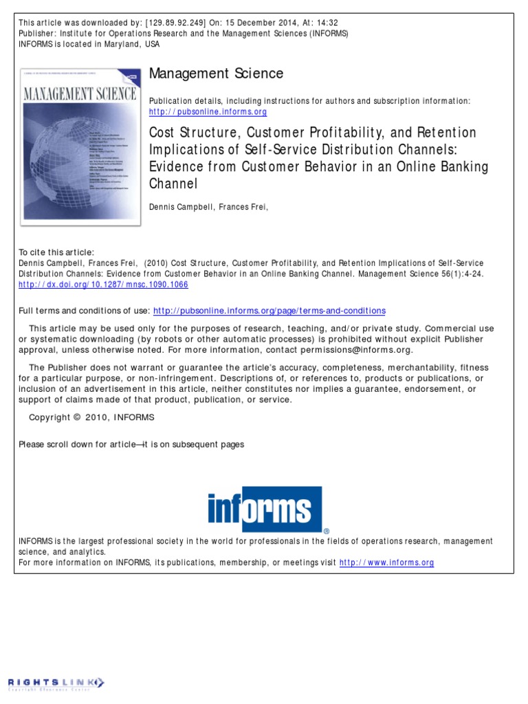 ManSci Jan 10 | PDF | Online Banking | Banks & Banking