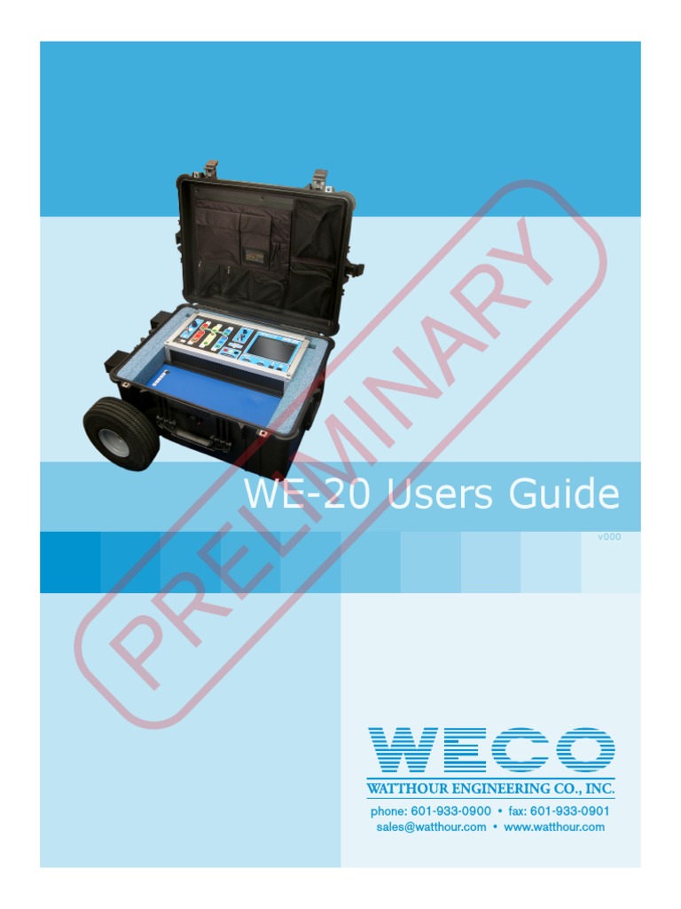 Model WE20 Manual | PDF | Hyperlink | Electrical Engineering