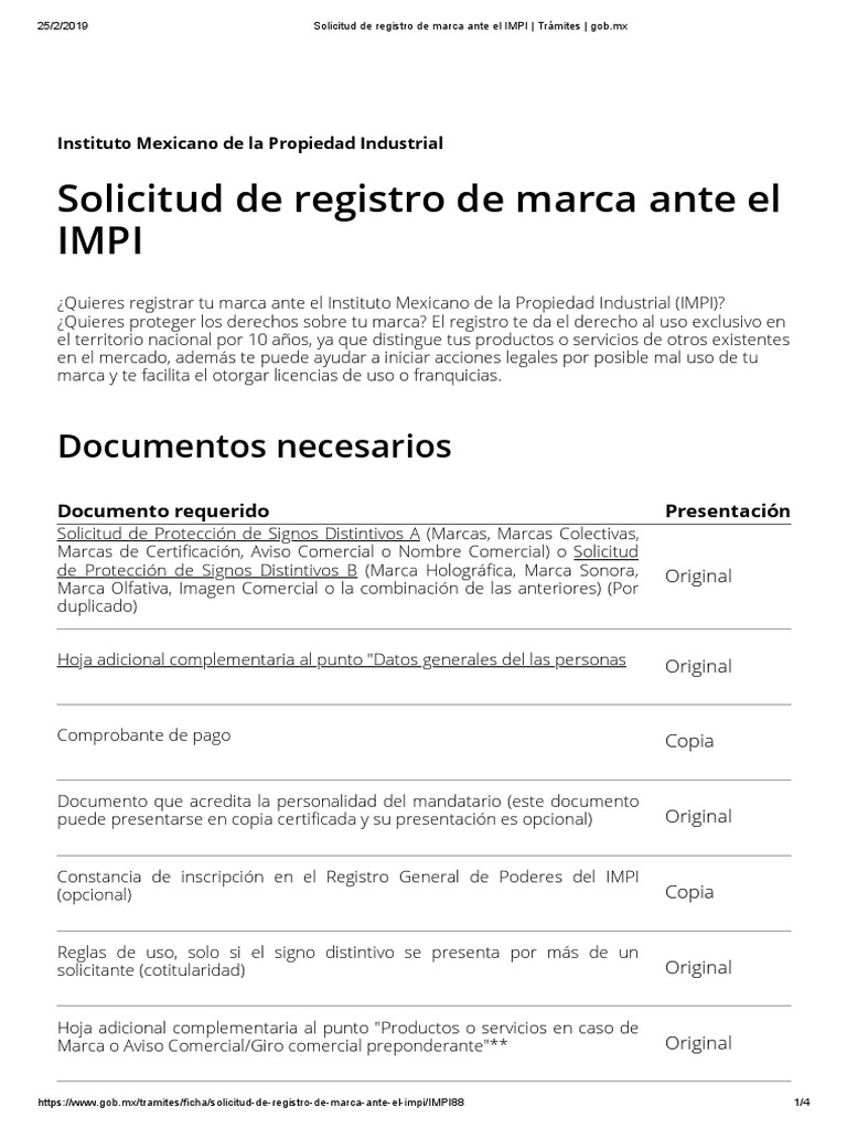 IMPI | PDF | Marca comercial | Business