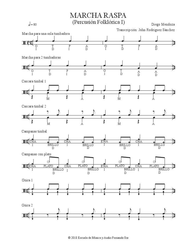Patron Ritmico Raspa | PDF | Instrumentos musicales | Instrumentos de ...