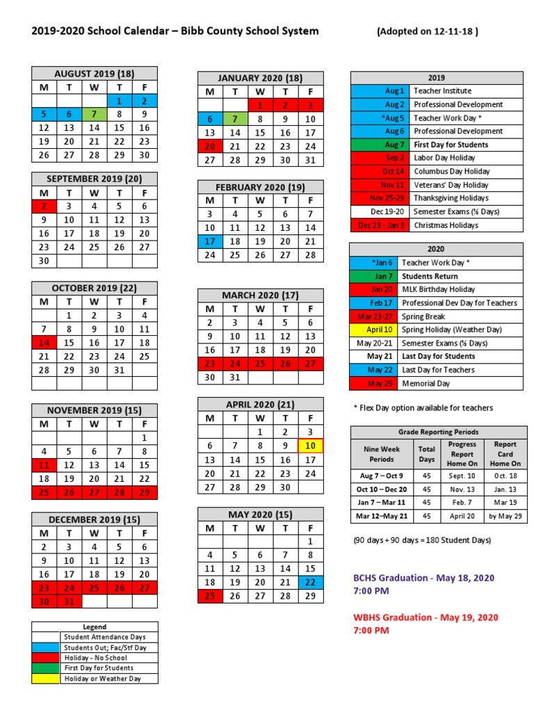 2019-2020 Calendar | PDF | Public Holiday | Traditions