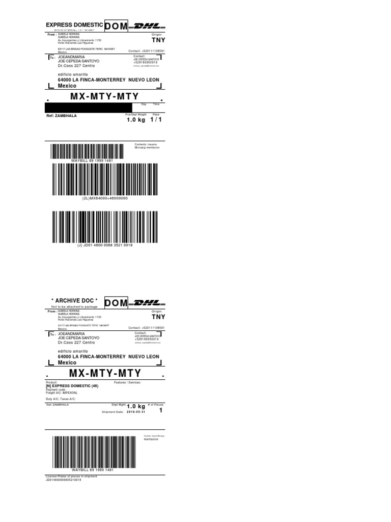 Express Domestic: Mexico | PDF