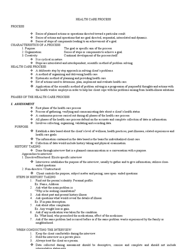 Health Care Process | Download Free PDF | Scientific Method | Goal
