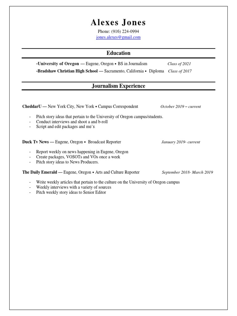 Alexesjones MMJ Resume | PDF