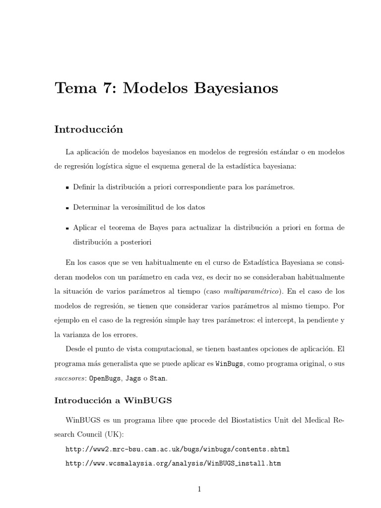 Bayesian WinBugs PDF | PDF | Distribución normal | Análisis de regresión