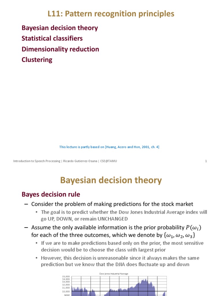 L11 - Pattern Recognition Principles | PDF | Principal Component Analysis | Eigenvalues And ...