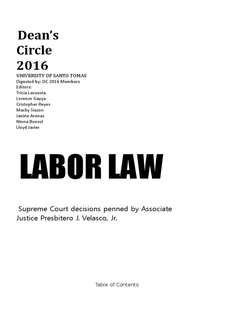 Labor Law | PDF | Independent Contractor | Employment