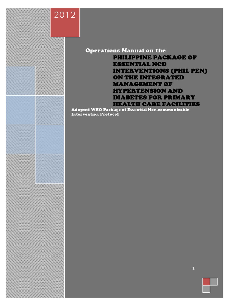 DOH Manual of Operations-PhilPEN | PDF | Non Communicable Disease ...
