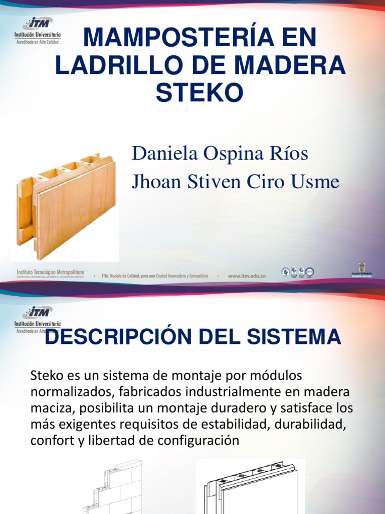 Mampostería de Madera Steko | PDF | Madera | Sectores Economicos