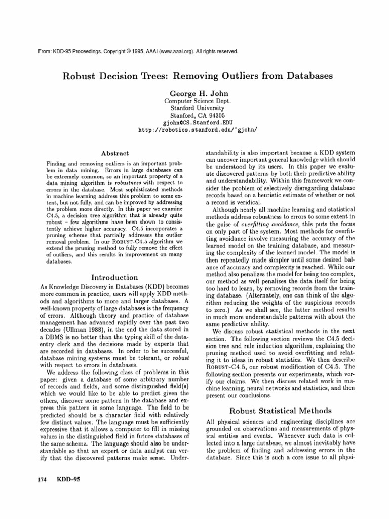 Robust Decision Trees | PDF | Outlier | Robust Statistics