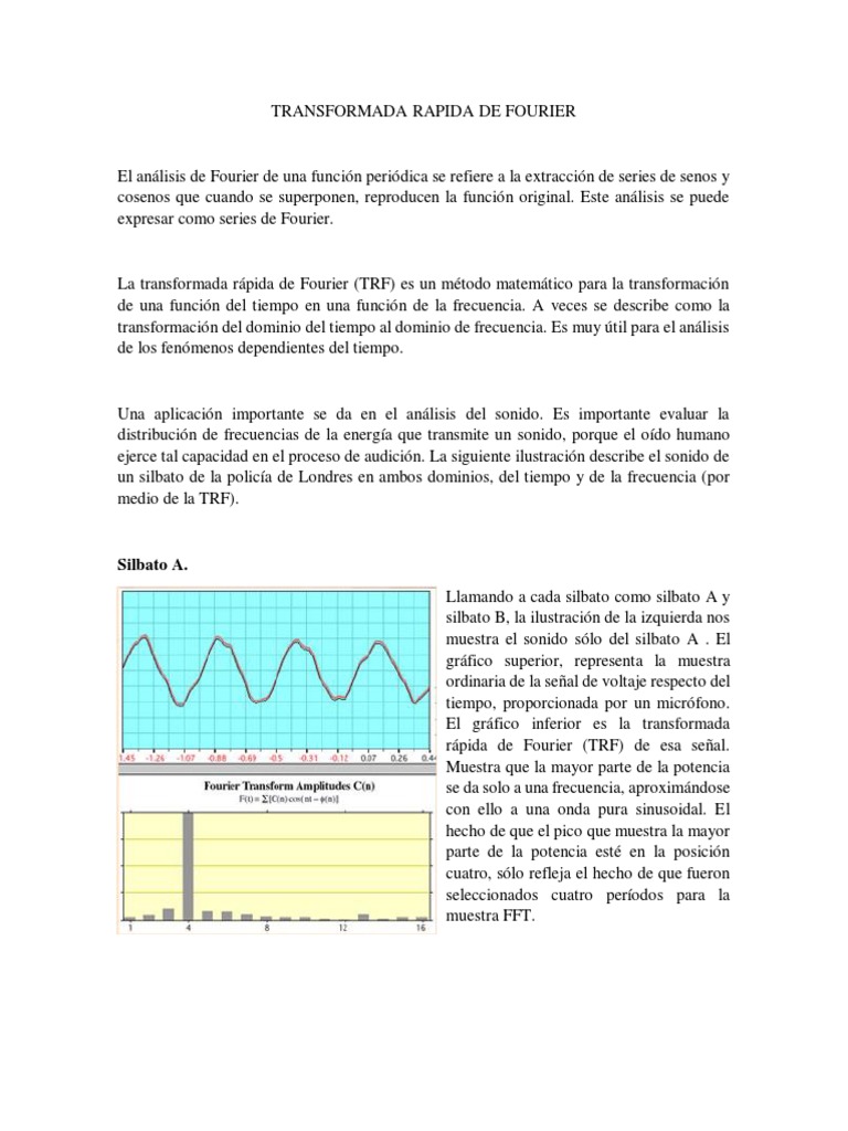 Transformada Rapida de Fourier | PDF | Transformada rápida de Fourier ...