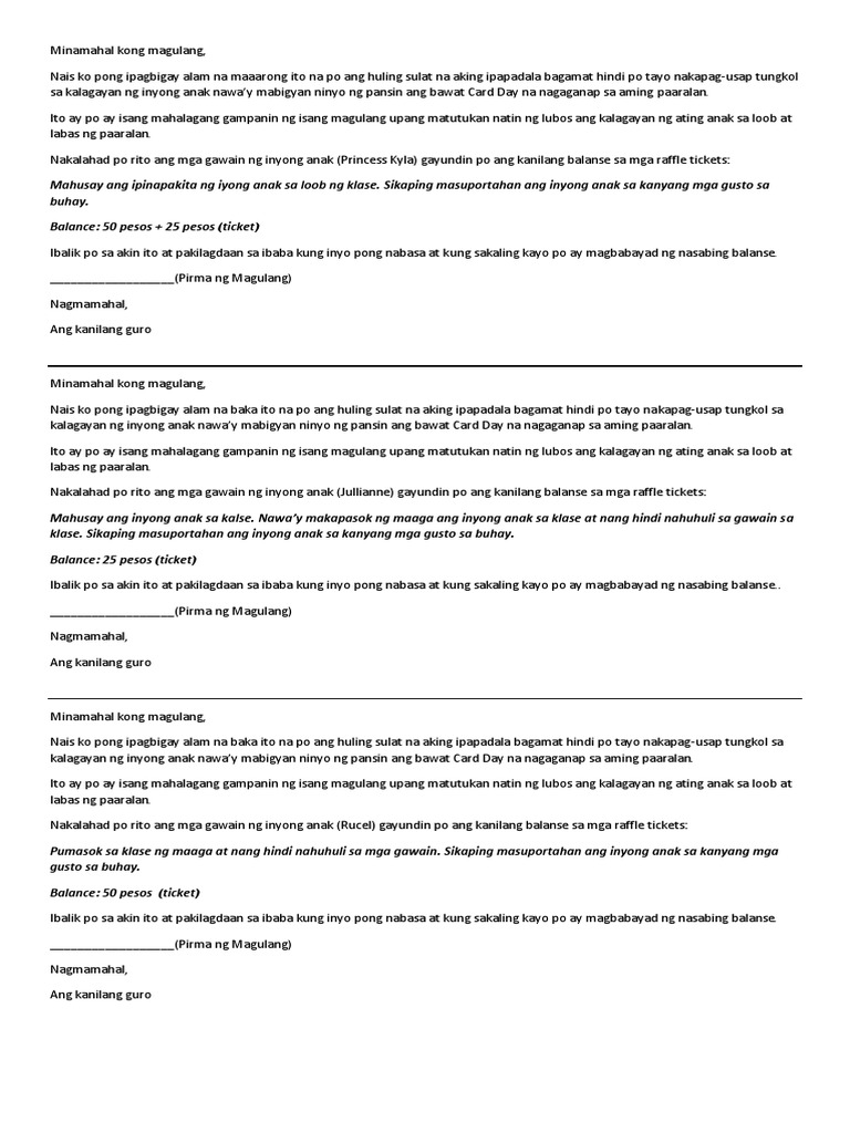 Minamahal Kong Magulang | PDF