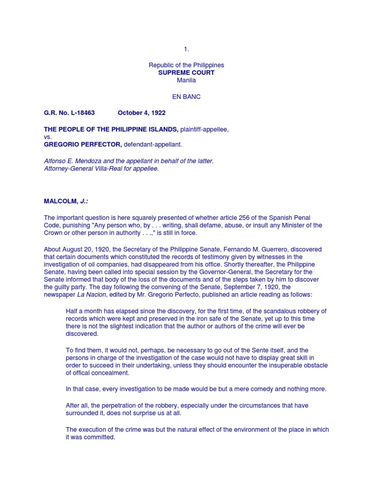 The Supreme Court of the Philippines Rules on Whether Article 256 of ...