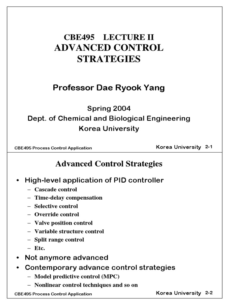 Advanced Control Strategies | PDF | Control Theory | Process Control