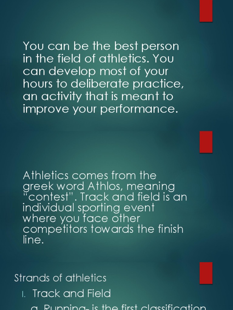 The Fundamentals of Track and Field Athletics: An Overview of Events ...