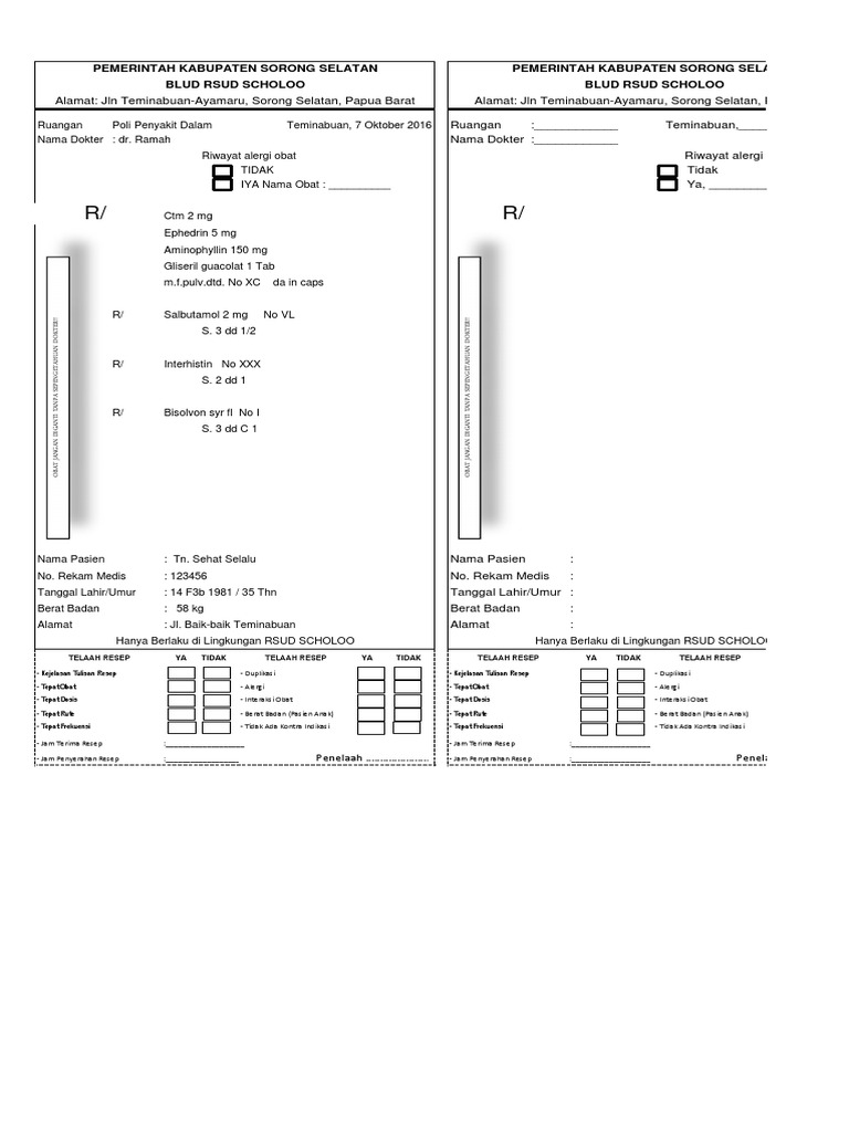 Contoh Resep Baru | PDF