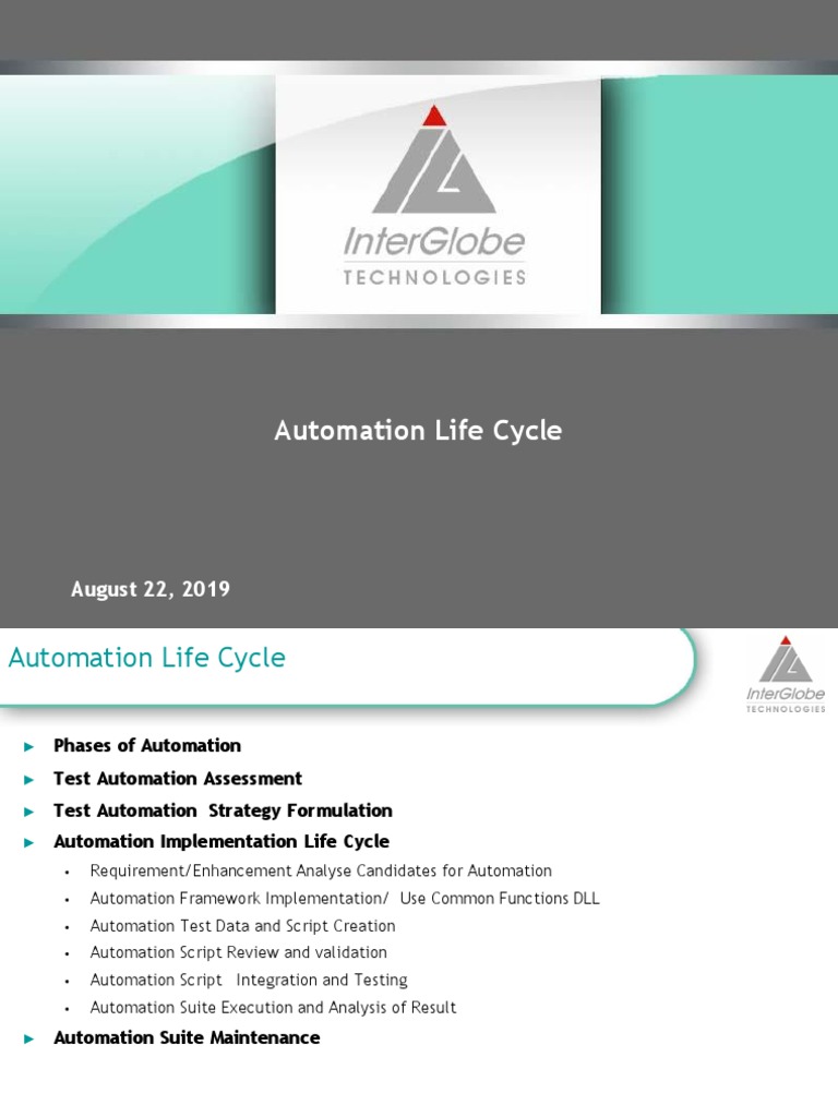 Automation Life Cycle | PDF | Product Lifecycle | Automation