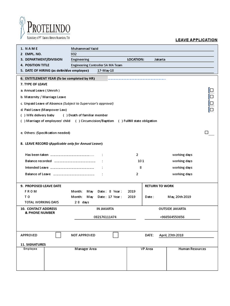 Annual Leave | PDF