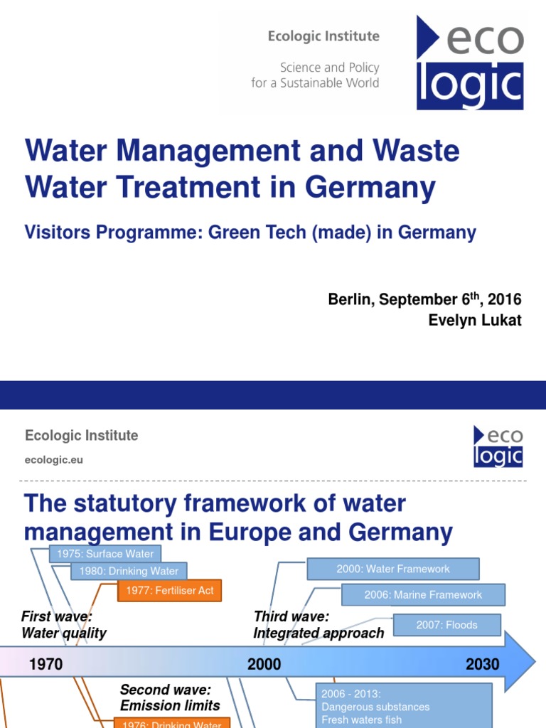 Prasentation Evenlyn Water Management in Germany and Waste Water ...