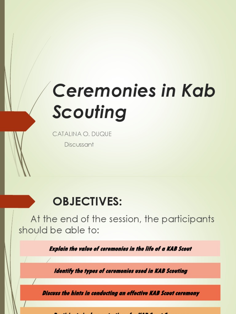 Kab Scout Ceremonies Overview | PDF | Scouting