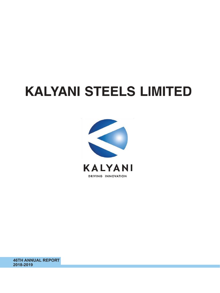 Annual Report 2018-19 For Kalyani Steel Limited, Hospet | PDF | Board ...