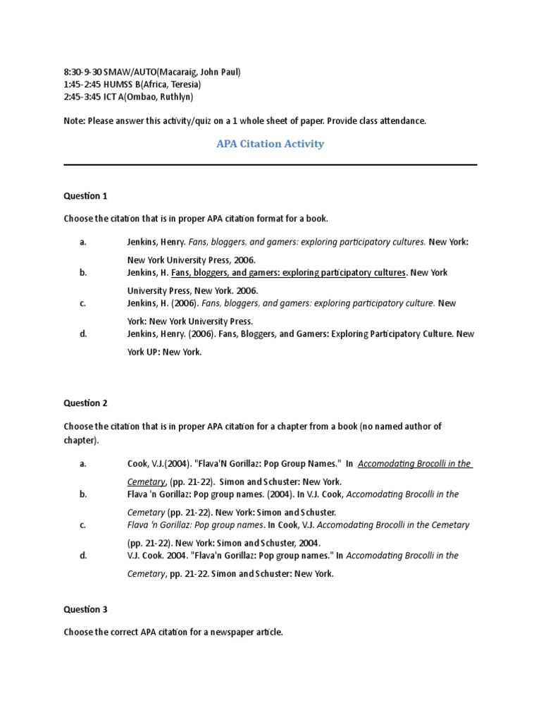 Apa Act | PDF | Publishing | Information Science