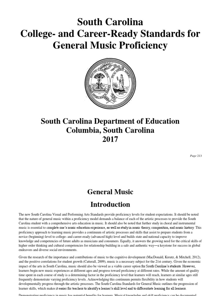 General Music Design and Media Arts Standards | PDF | Clef | Learning