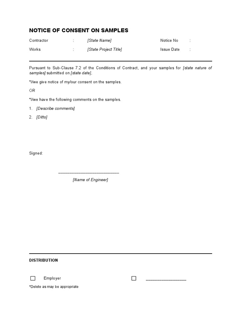 Contractor Sample Consent Notice | PDF | Technology & Engineering