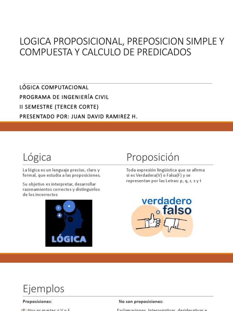 Logica Proposicional, Preposicion Simple y Compuesta y | PDF | Lógica ...