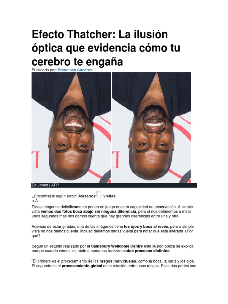 Efecto Thatcher | PDF | Relaciones personales, crianza y desarrollo ...