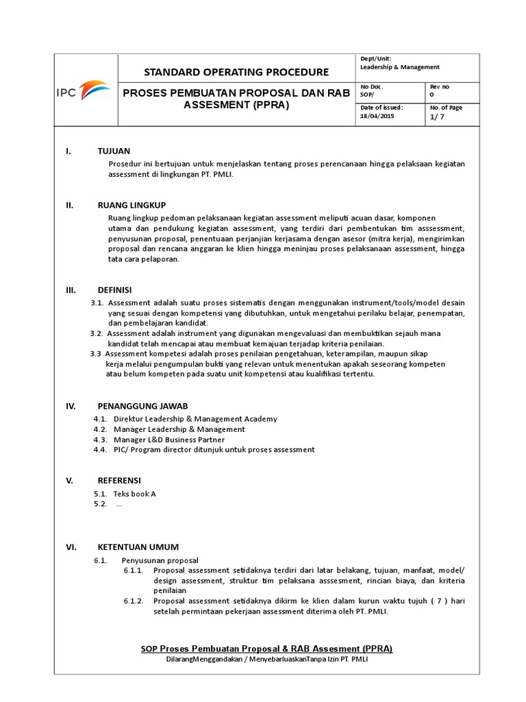 SOP Proposal & RAB Assessment | PDF