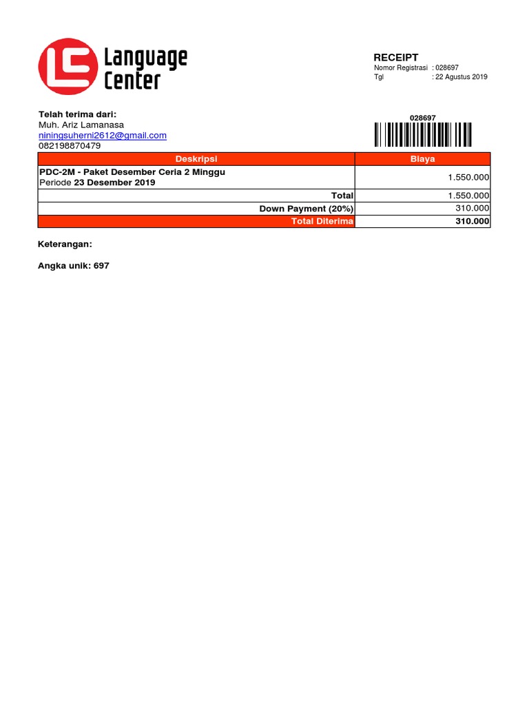 Contoh Laporan Dana BOS | PDF