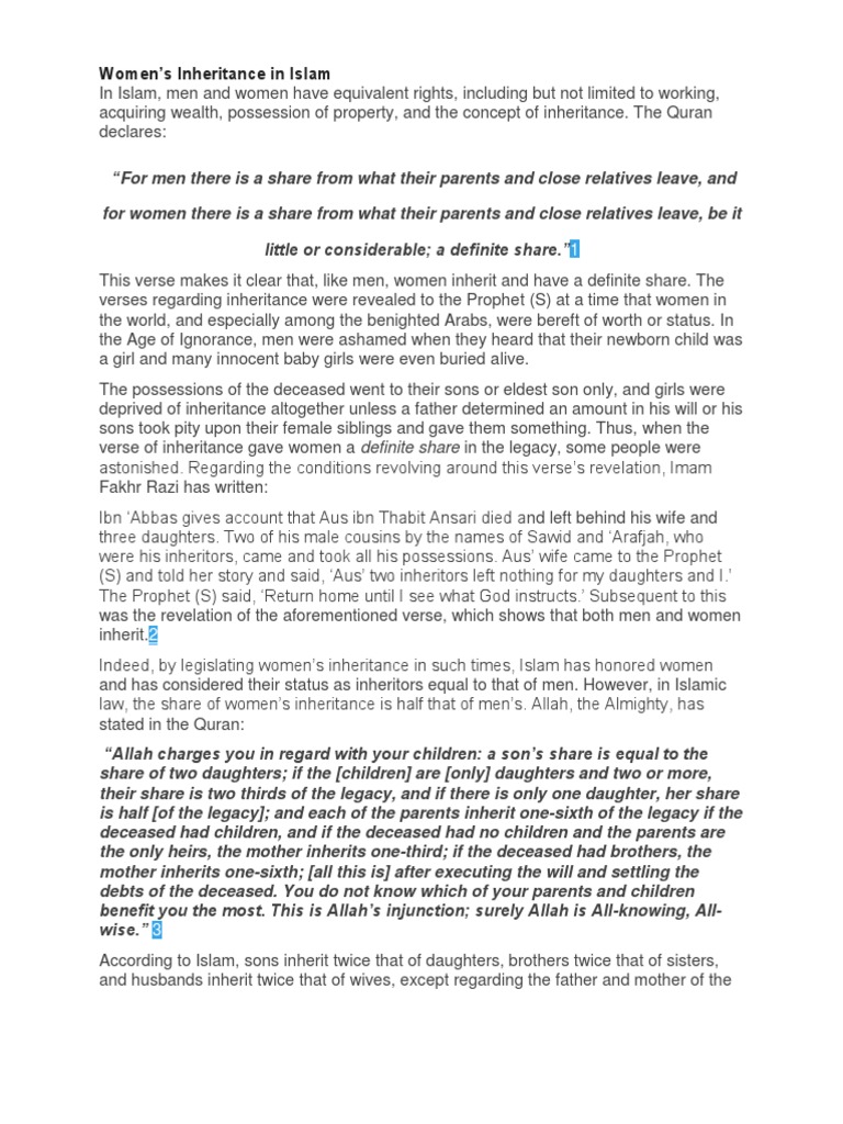 Women's Inheritance | PDF | Inheritance | Social Justice