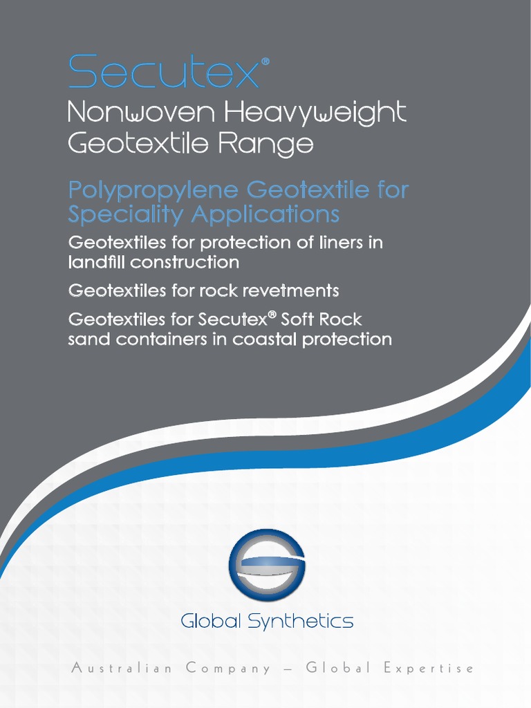 Global Synthetics Secutex Brochure PDF | PDF | Deformation (Engineering ...
